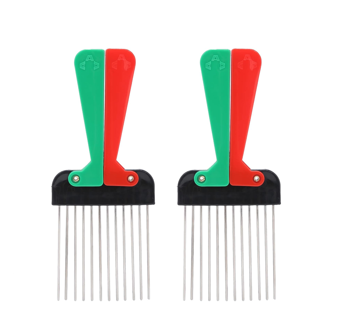 Metal Hair Pick Combs Afro Portable Folding Handle 2 pcs – Elegant ...