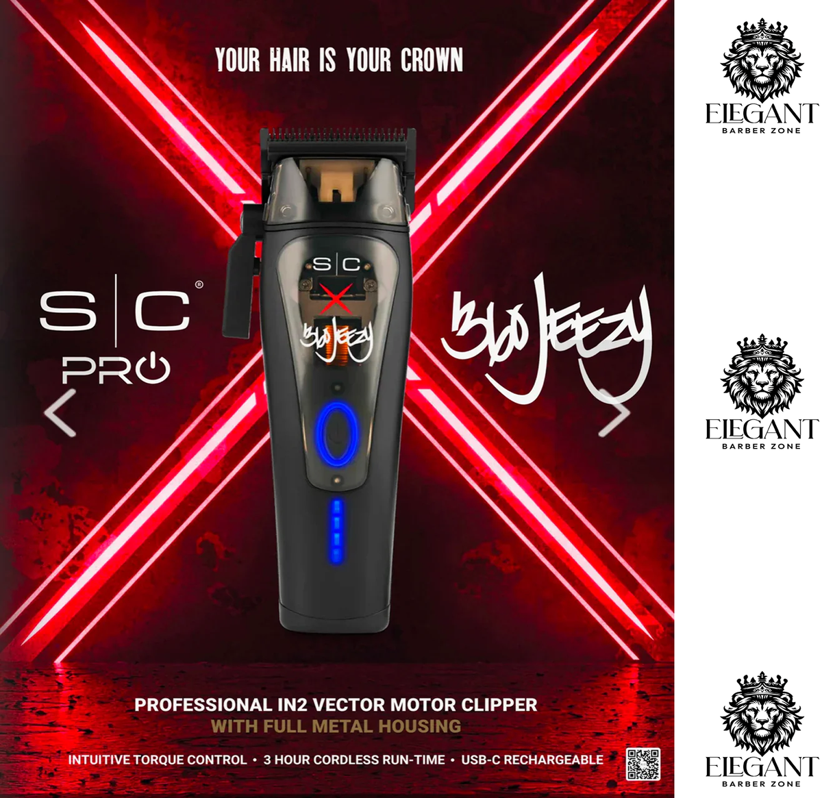 StyleCraft 360 Jeezy Cordless Vector Motor Clipper – Elegant Barber Zone