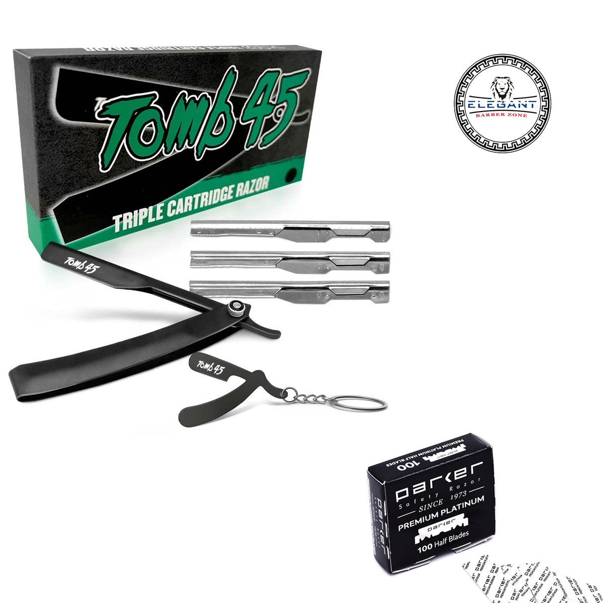 Tomb 45 Triple Cartridge Razor Holder with parker blade – Elegant ...