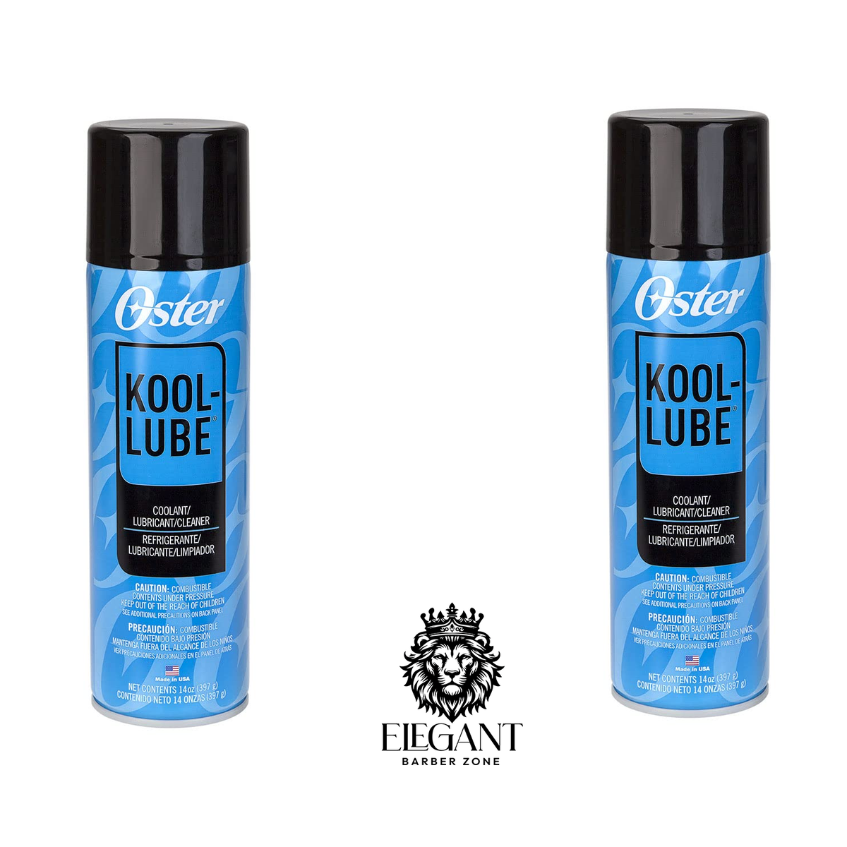2 x Oster Kool Lube Spray Coolant, 14-ounces – Elegant Barber Zone